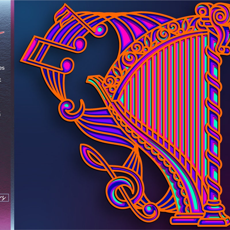 Laser Cut Harp - Etsy