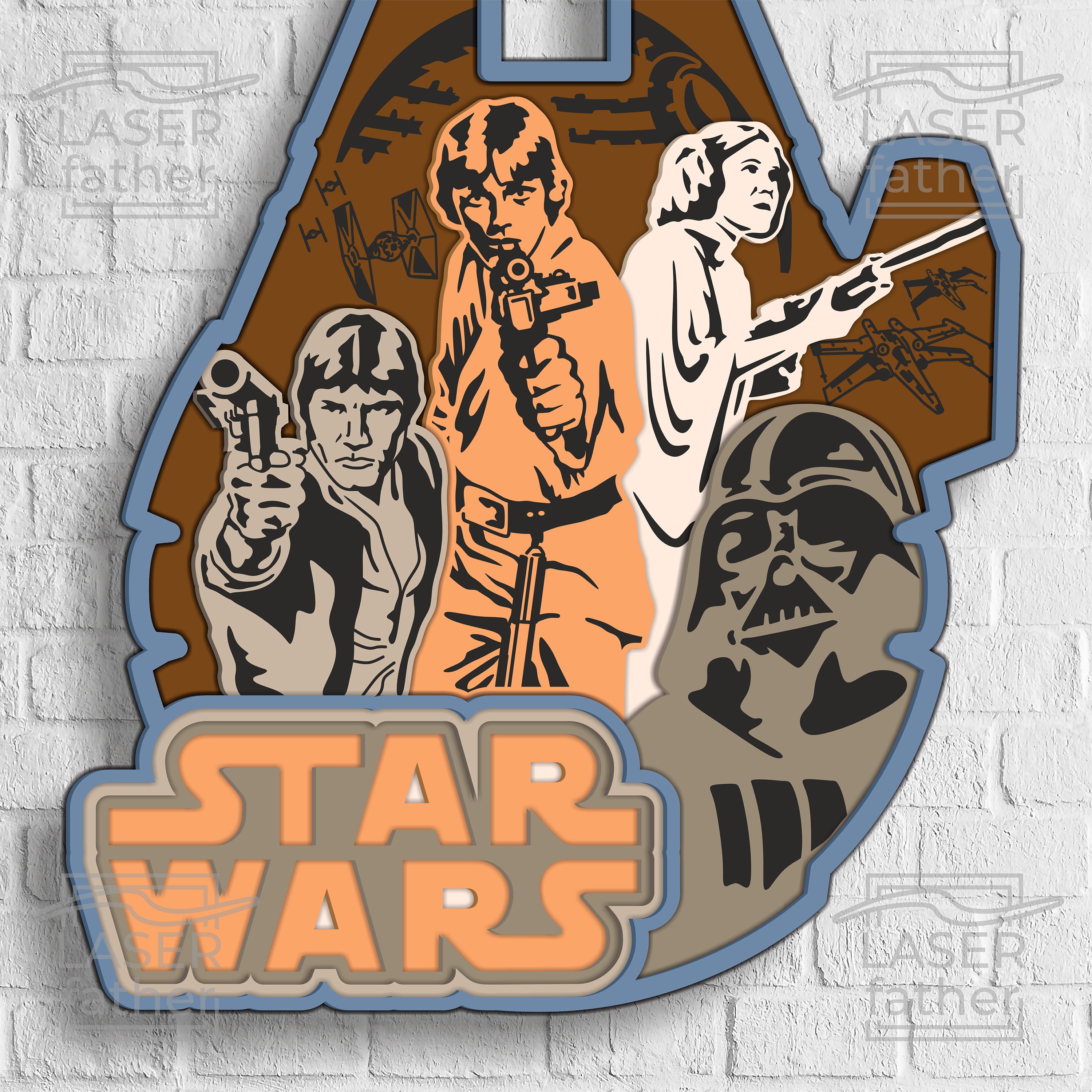 Star Wars Characters SVG, Multilayer Laser Cut, Digital File, Cricut ...