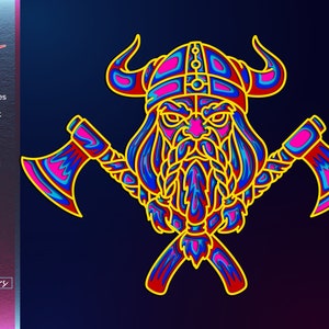 3D Viking Multilayer SVG Laser Cut File, Digital Download Files Png Ai ...