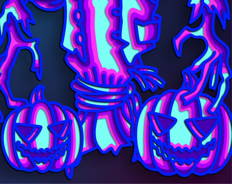 Halloween 3D Multilayered SVG File, Instant Download Files Png Ai Cdr ...