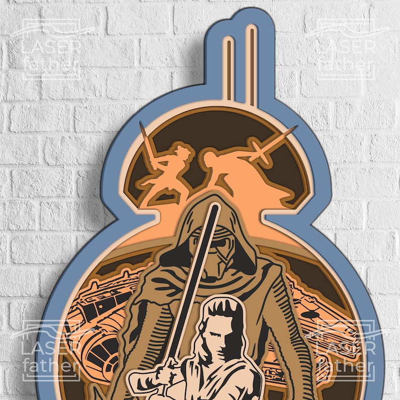 BB8 Droid SVG, Star Wars Multilayer, Plywood Laser Cut, Cricut Paper ...