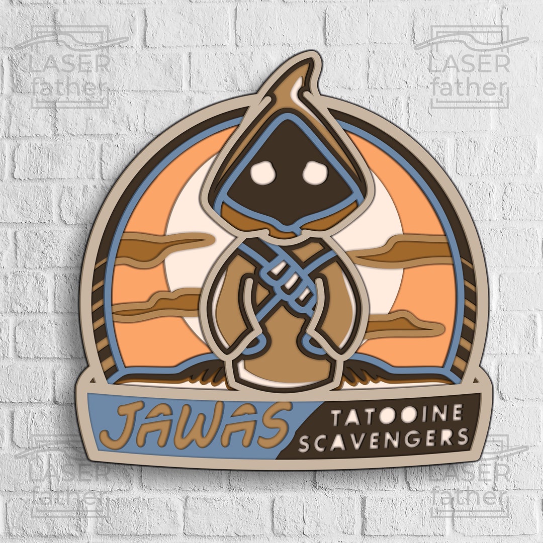 Jawa SVG, Tatooine Scavengers, Laser Ready DXF Files, Star Wars Layered ...