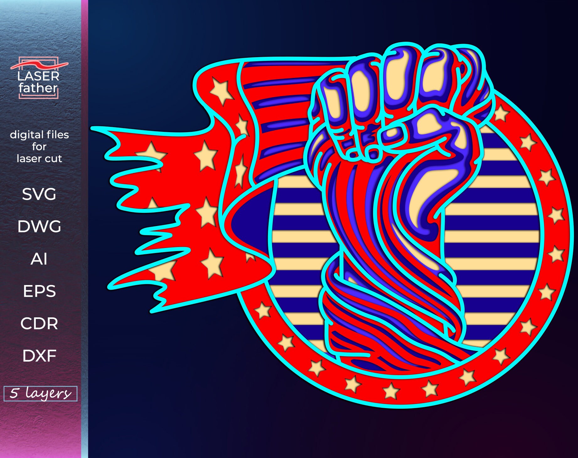 First Place 3D Multilayer SVG File, Digital Download Files Png Ai Cdr ...