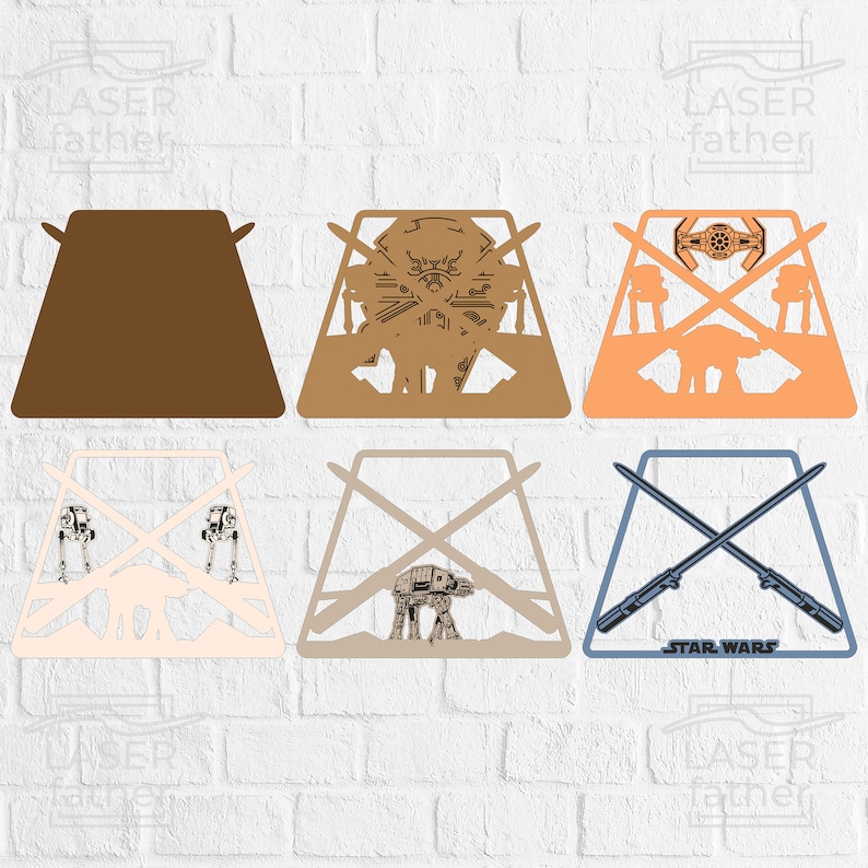 Star Wars Ship SVG, Multilayer Laser Cut, Glowforge Template, Papercut ...