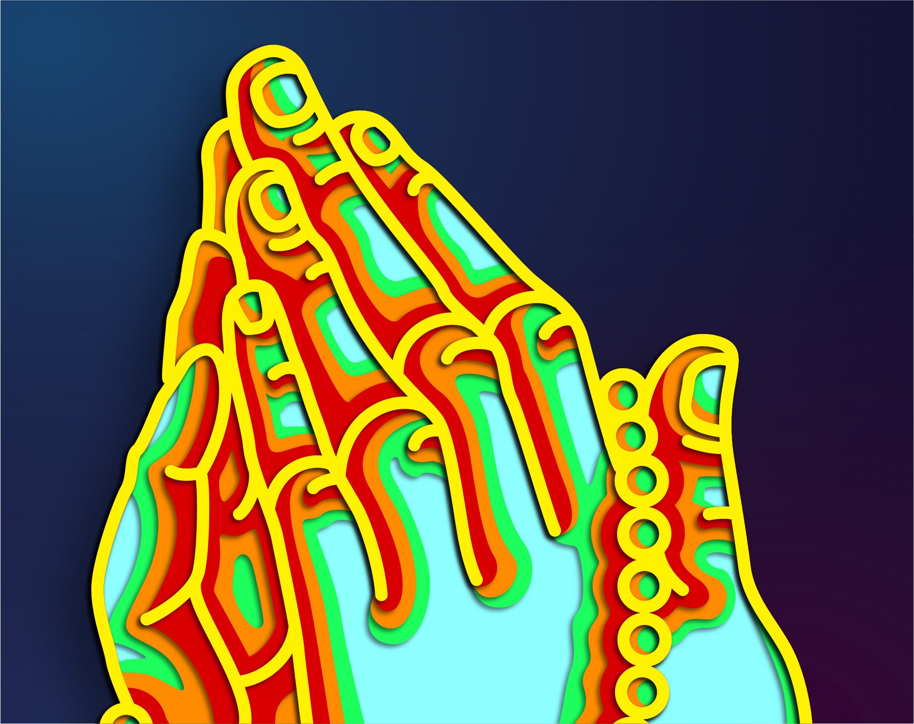 3D Prayer SVG Multilayer Design, Instant Download Files Png Ai Cdr Dxf ...
