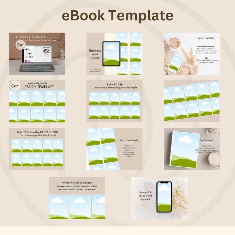 Canva Ebook Template - Etsy
