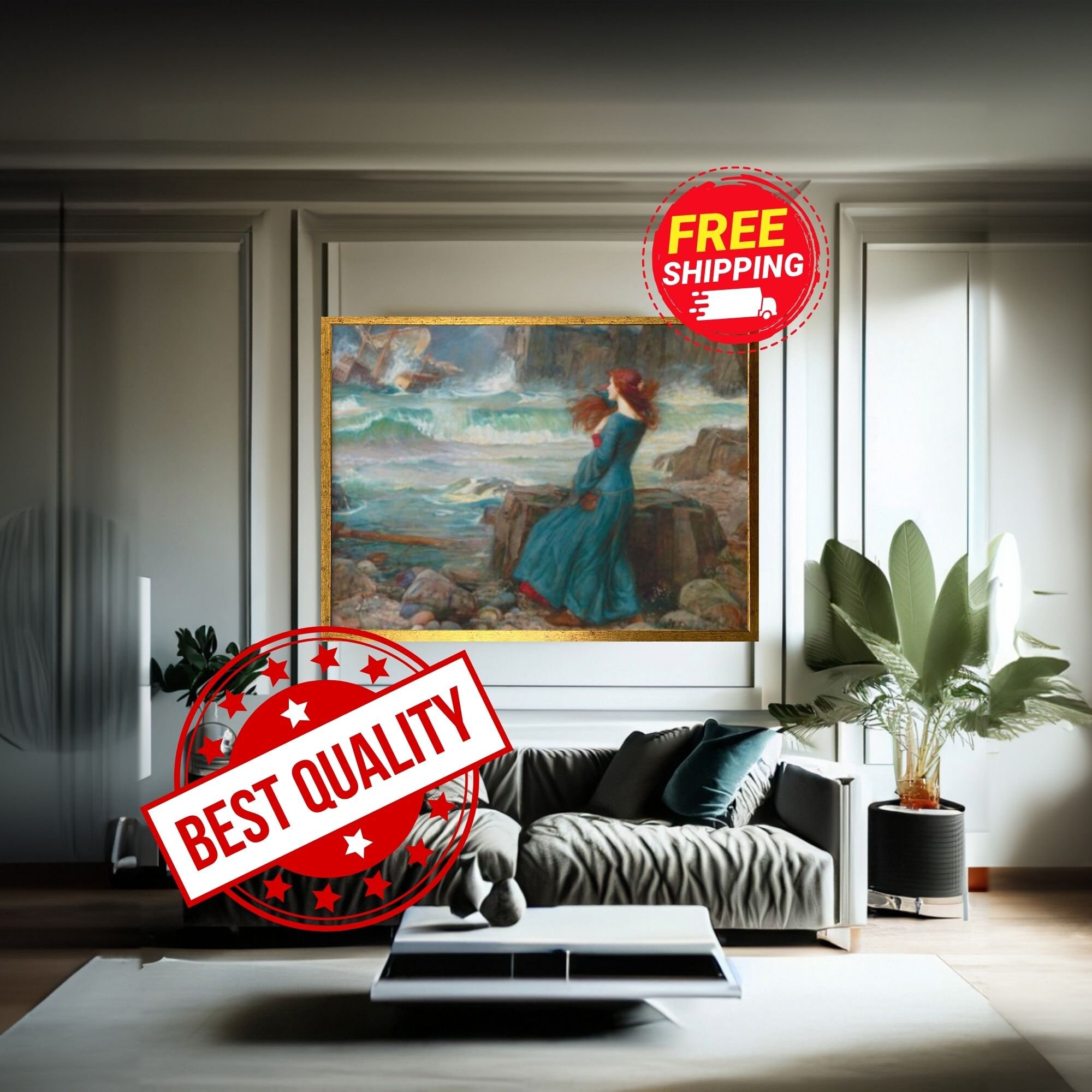 John William Waterhouse Miranda the Tempest 1916 Canvas Wall Art Poster ...