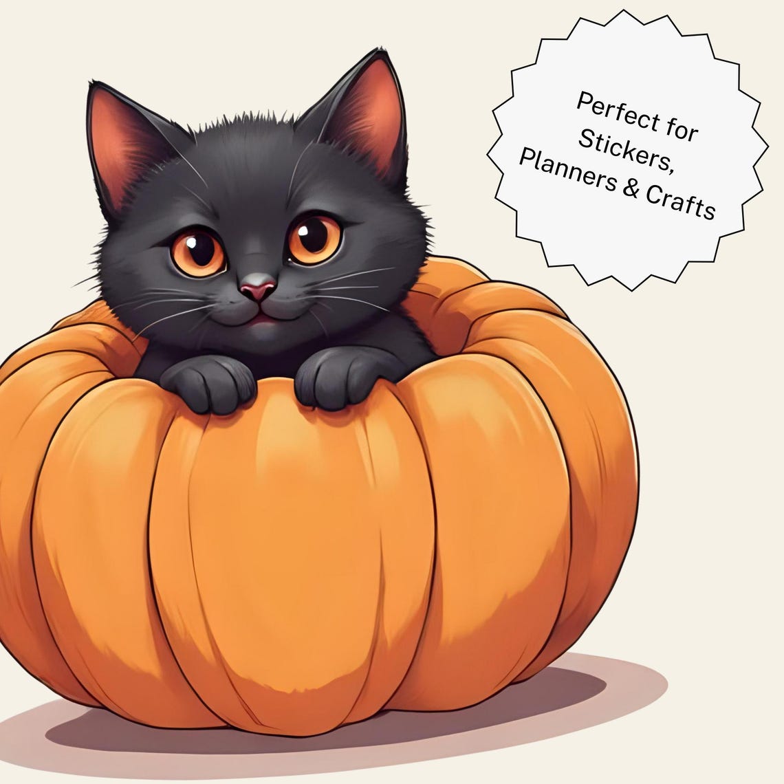 Fall Cat Clipart Set: Autumn Cats, Pumpkins (PNG JPG PDF) - Etsy