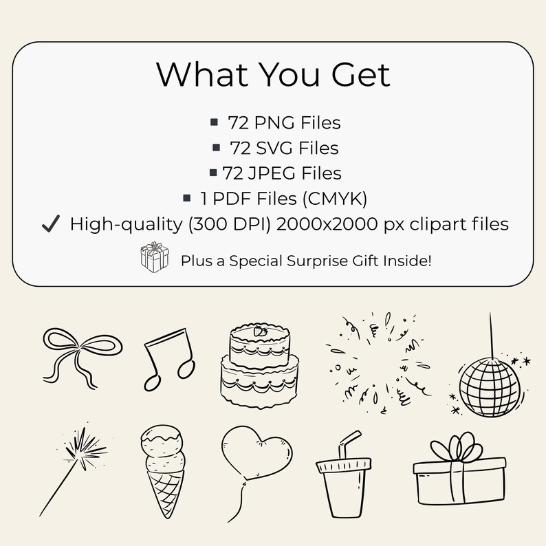 Hand-drawn Birthday Cliparts | Cakes, Balloons & Numbers Doodles ...