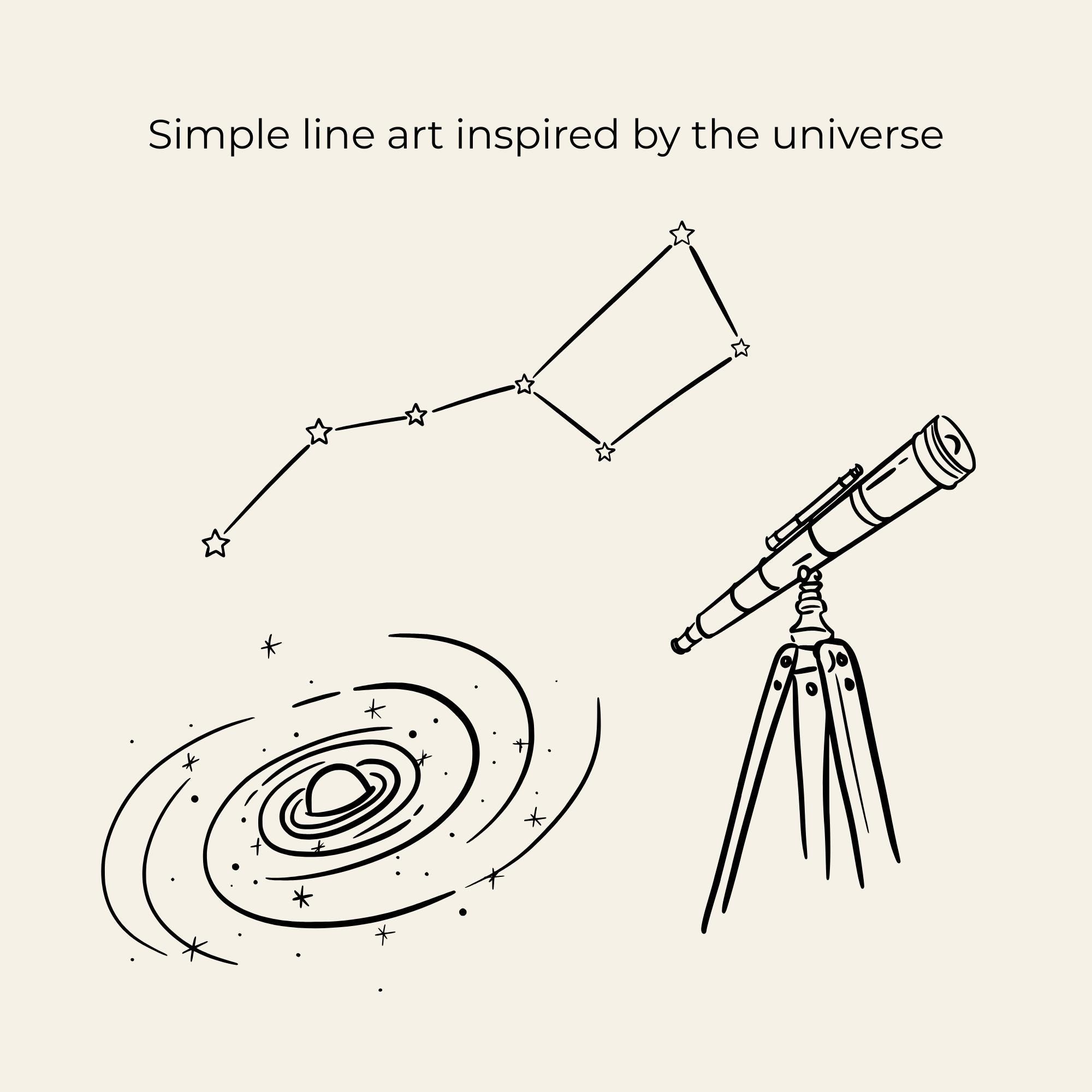 Hand Drawn Space Clipart Set | Planets Astronaut Rocket Illustrations ...