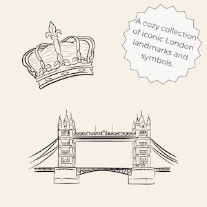 Hand-drawn London Clipart Set | UK Travel Doodles | Commerical Use PNG ...