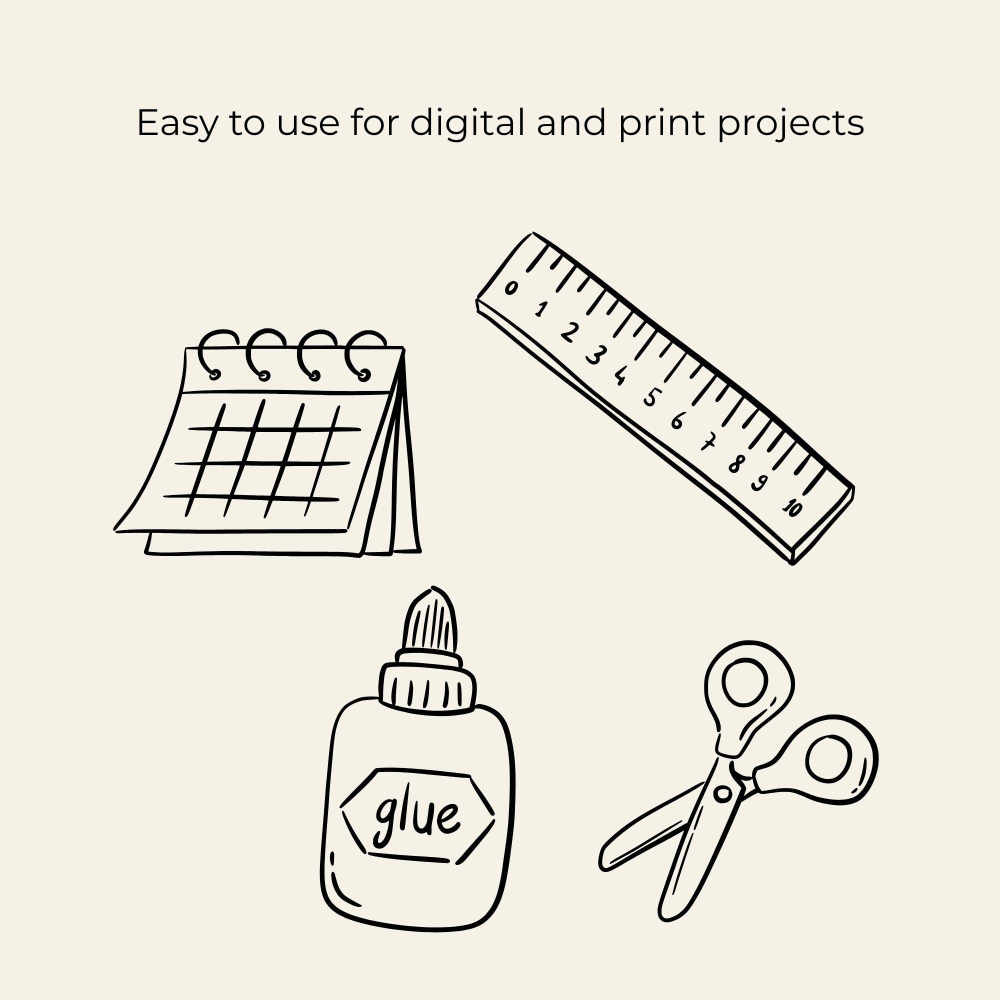 Hand Drawn School Clipart Set | Back to School Illustrations | PNG SVG ...