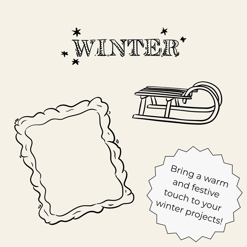 Hand Drawn Winter Clipart Set | Cozy Doodles | Snowflakes, Beret ...