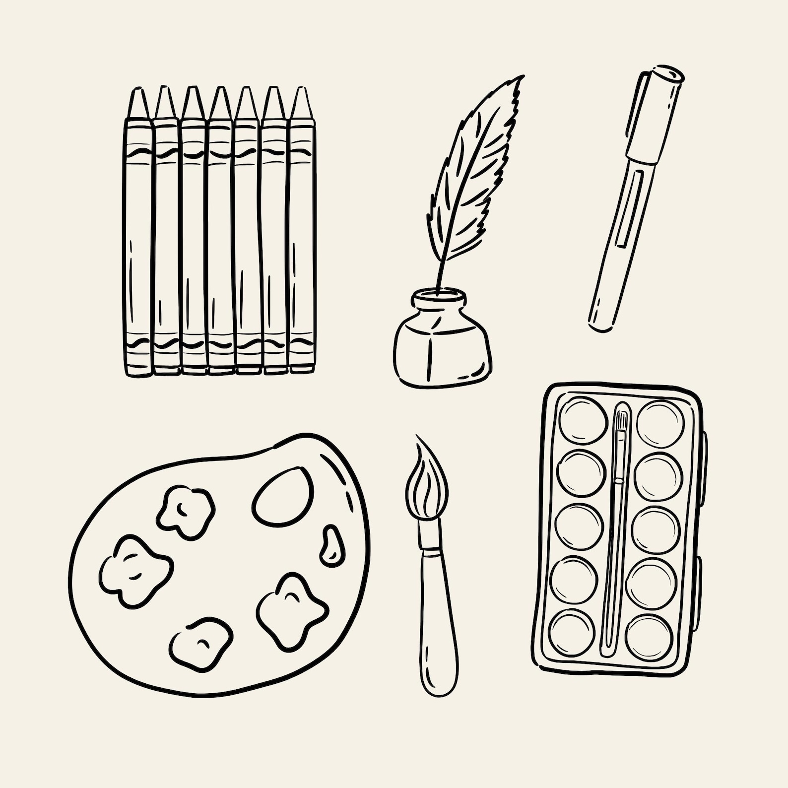 Hand Drawn School Clipart Set | Back to School Illustrations | PNG SVG ...