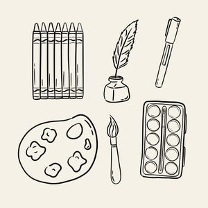 Hand Drawn School Clipart Set | Back to School Illustrations | PNG SVG ...