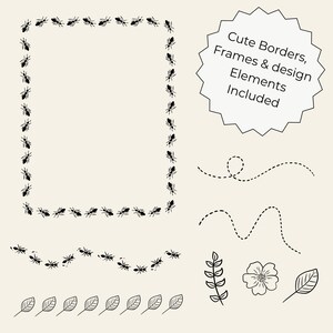 Hand-drawn Bugs Doodle Clipart Set | Line Art Insect Illustrations | PNG SVG PDF Commerical Use ...