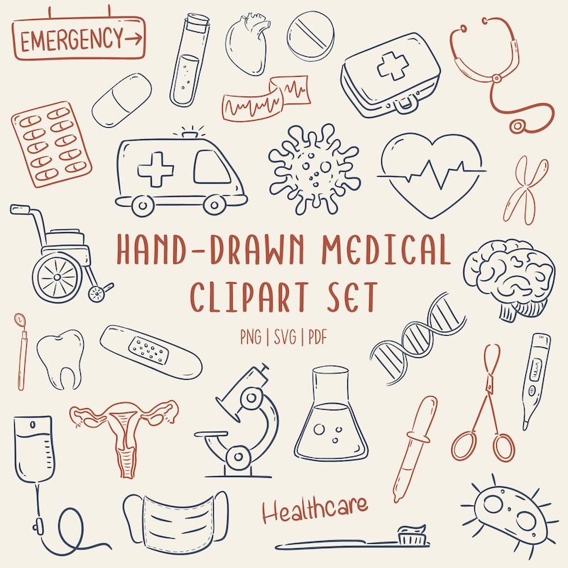 Medical Doodle Stickers - Etsy UK
