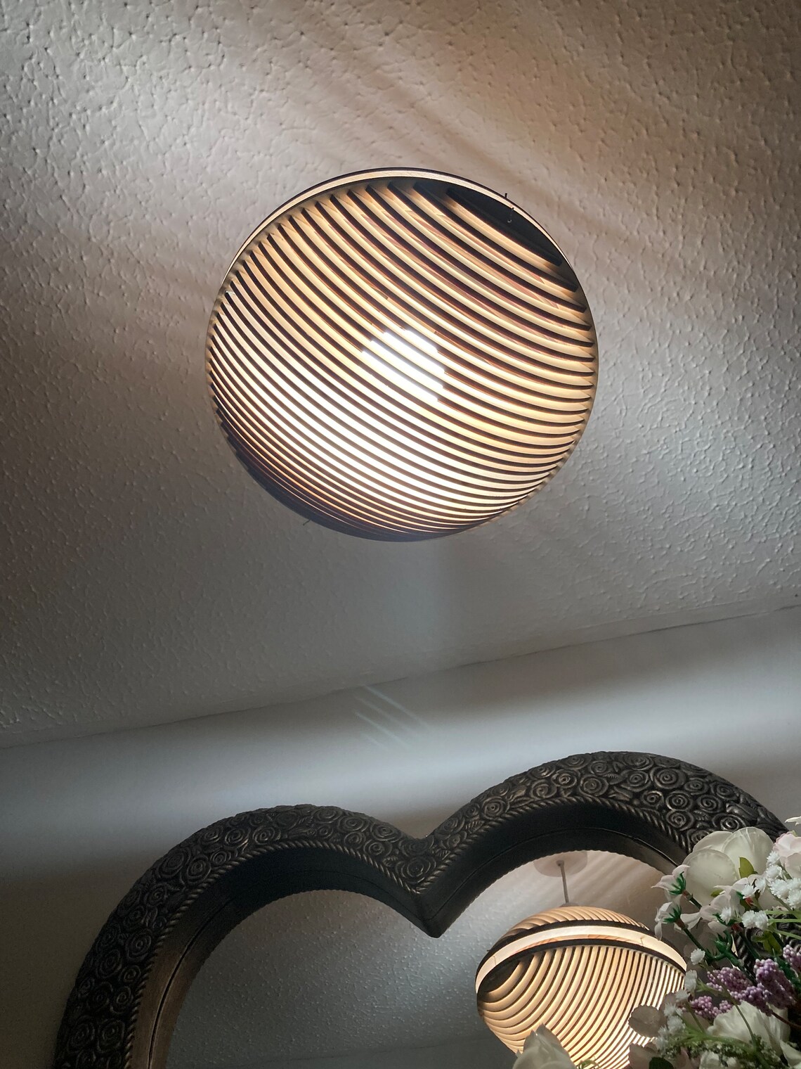 Wooden Floating Lamp Shade, Lampshade, Decorative Slatted Light ...