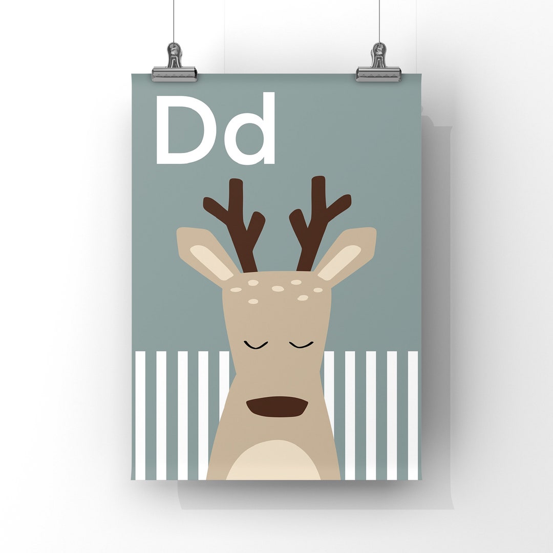 Dd Deer Alphabet Digital Download - Etsy
