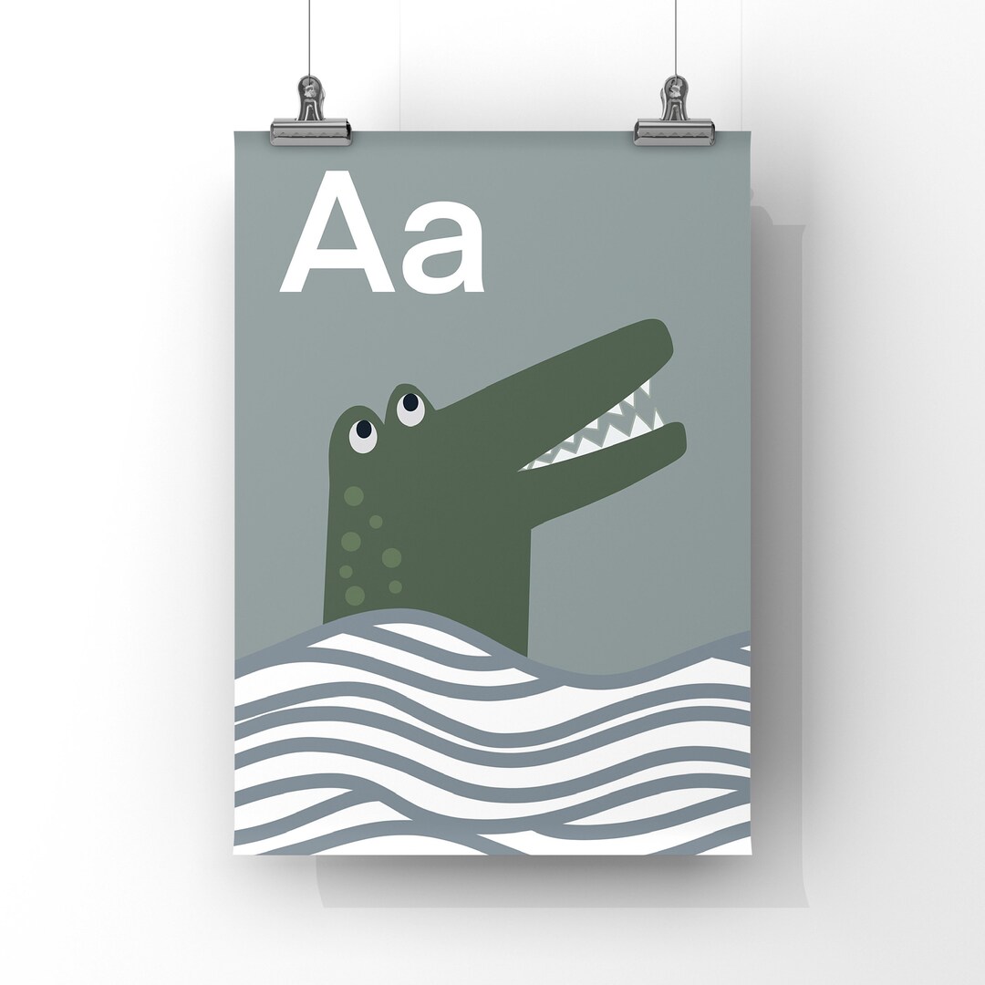 Aa Alligator Alphabet Digital Download - Etsy