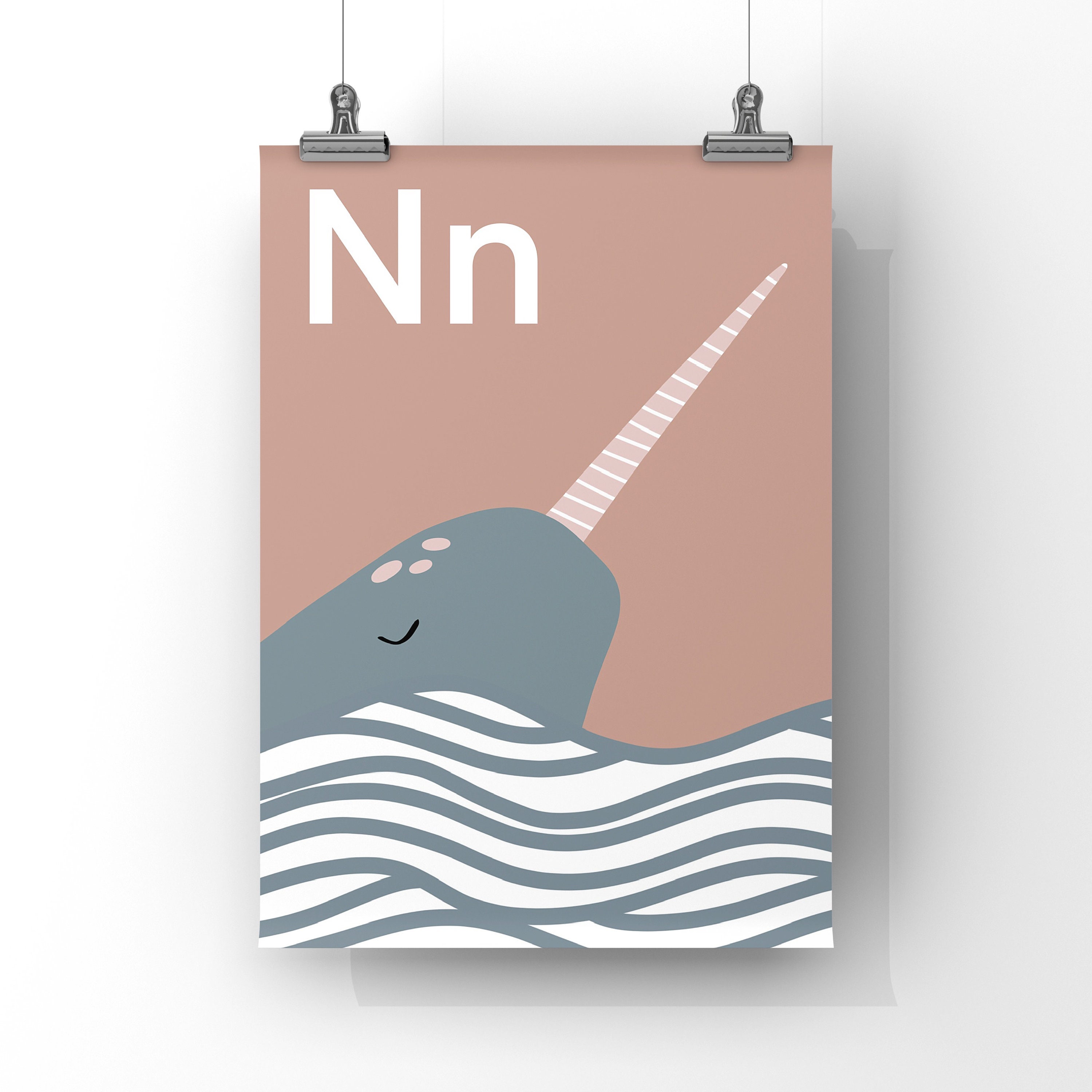 Nn Narwhal Alphabet Digital Download - Etsy