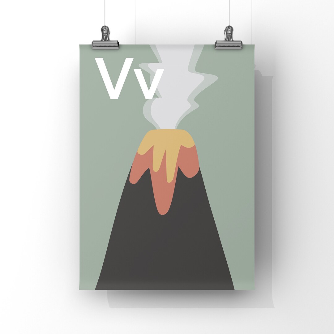 Vv Volcano Alphabet Digital Download - Etsy