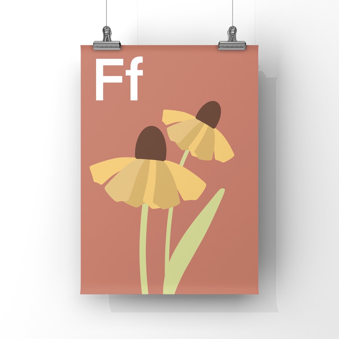 Ff Flower Alphabet Digital Download - Etsy