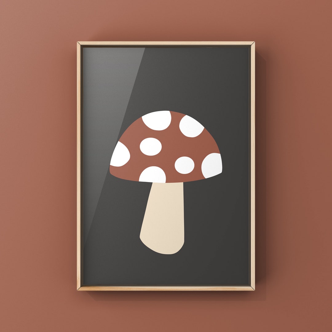 Autumn Toadstool Print - Etsy
