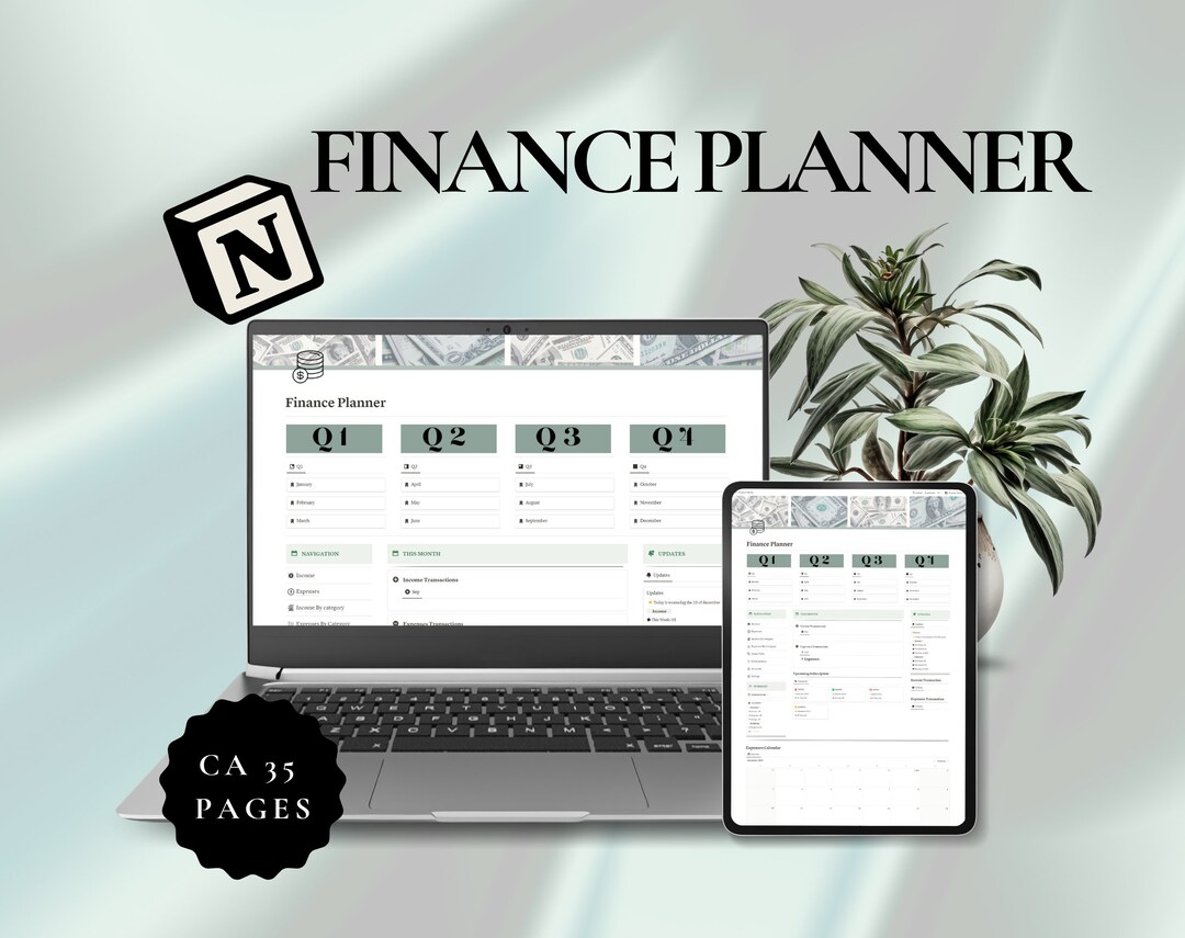 Notion Template Personal Finance Tracker Budget Planner Income and ...