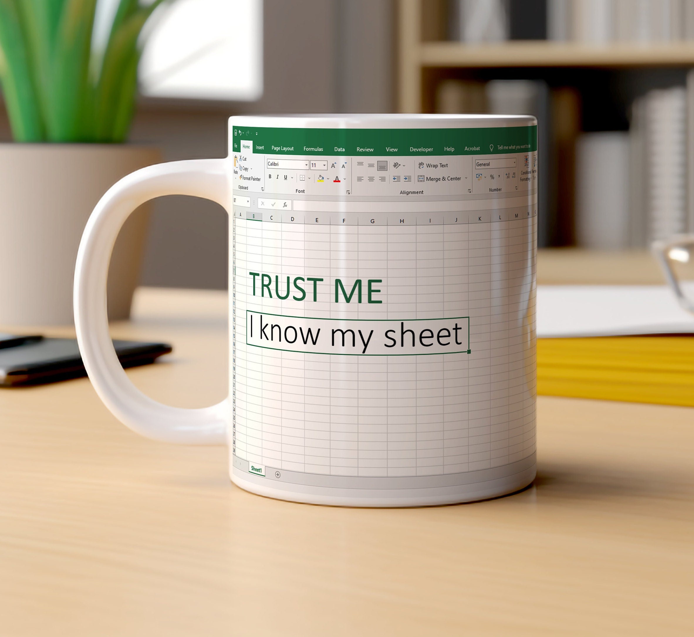 Excel Trust Me… I Know My Sheet Mug, Spreadsheet Nerd, Coworker Gift ...