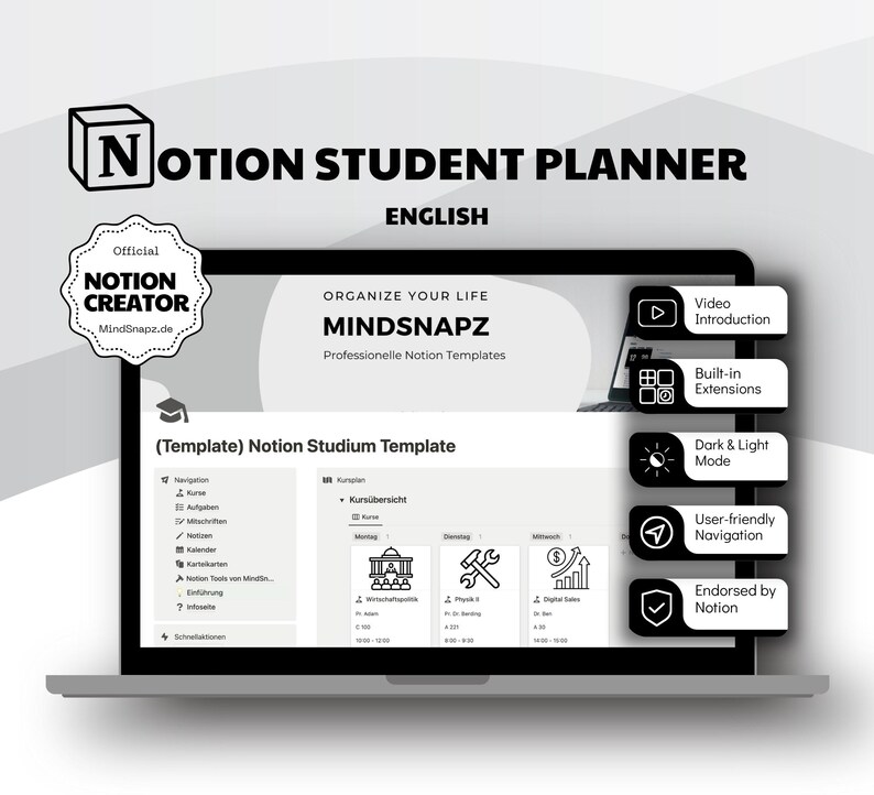 Notion Academic Dashboard / Notion Student Planner / Notion Templates ...