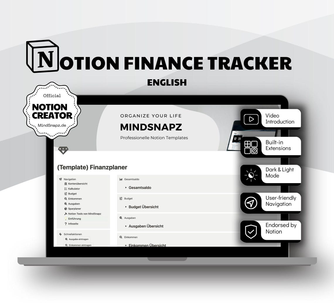 Notion Finance Tracker / Notion Expense Tracker / Notion Template for ...