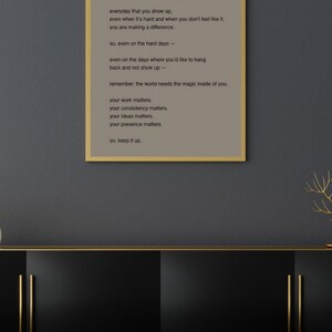 Your Work Matters Motivational Wall Art Print - Etsy