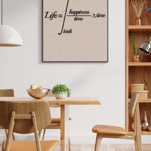 Life Equation Art Mathematical Happiness Formula Poster - Etsy
