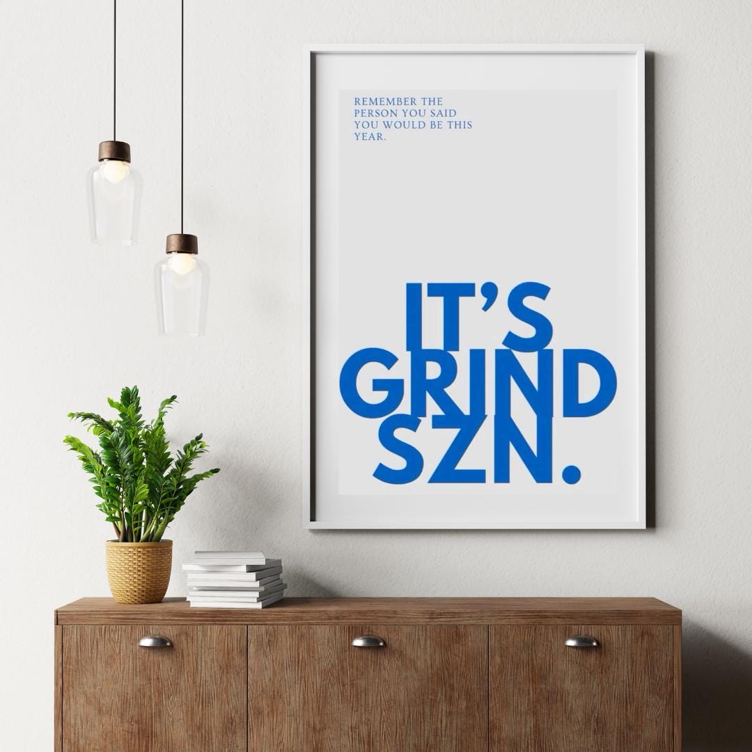 Grind Season Motivational Wall Art Poster - Etsy