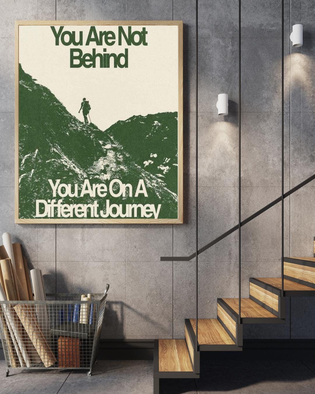 You Are Not Behind Motivational Wall Art Print - Etsy
