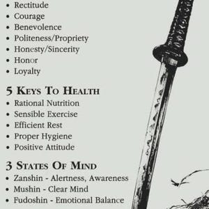7-5-3 Code Samurai Poster - Warrior Virtues, Health, and Mindset Wall ...