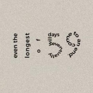 Minimalist Motivational Wall Art Even the Longest Days Come to an End ...