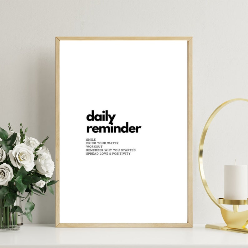 Daily Reminder Printable Motivational Quote Art Digital Download for ...