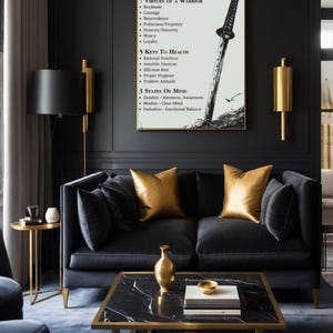 7-5-3 Code Samurai Poster - Warrior Virtues, Health, and Mindset Wall ...