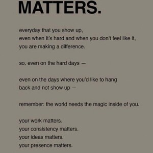 Your Work Matters Motivational Wall Art Print - Etsy