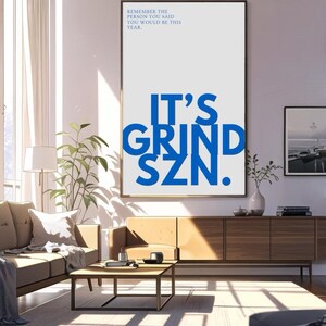Grind Season Motivational Wall Art Poster - Etsy
