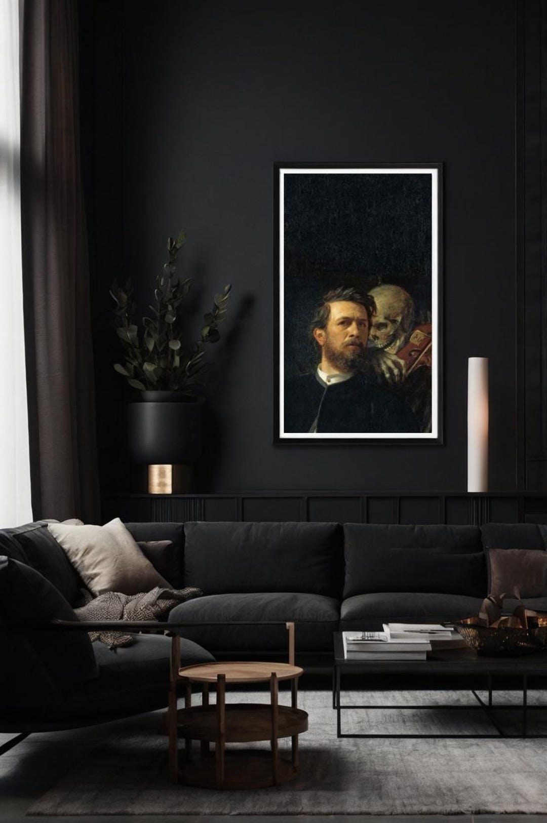 Memento Mori Art Print – Gothic Skeleton Violinist - Etsy