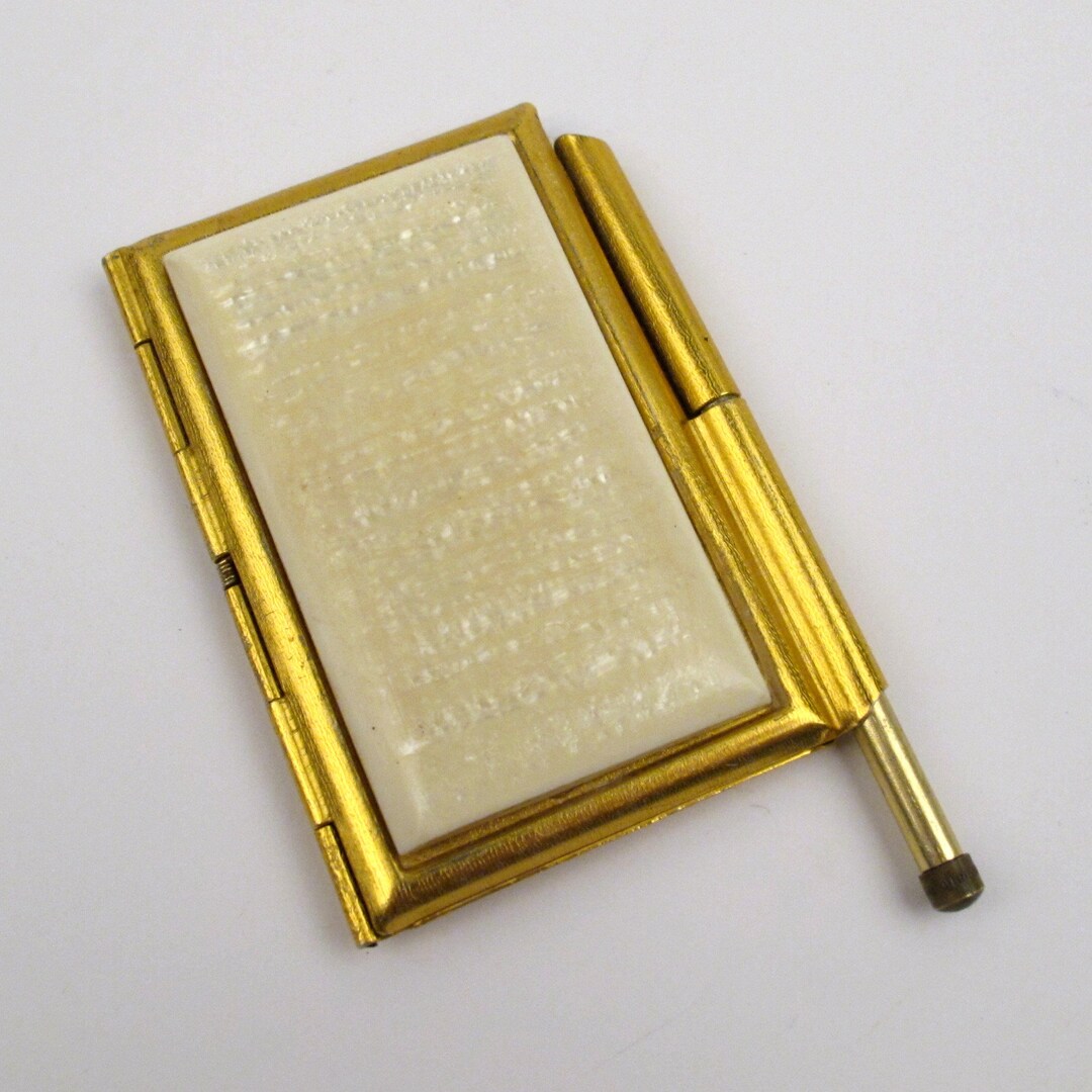 Vintage Antique Notebook Book Journal Metal Case Phone Numbers in ...