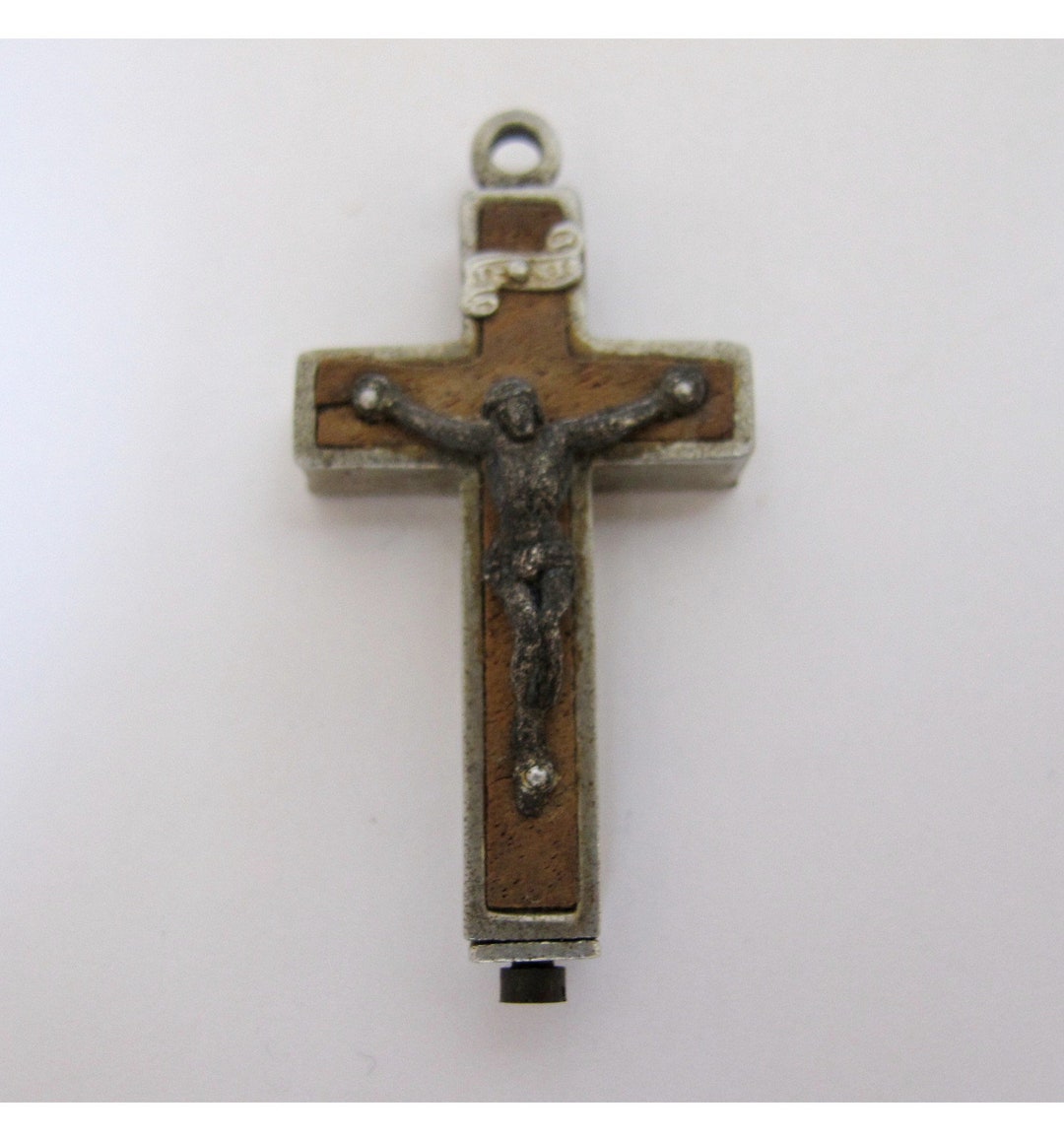 Antique Cross Container Relics Holder 1970s Necklace Pendant Charm ...