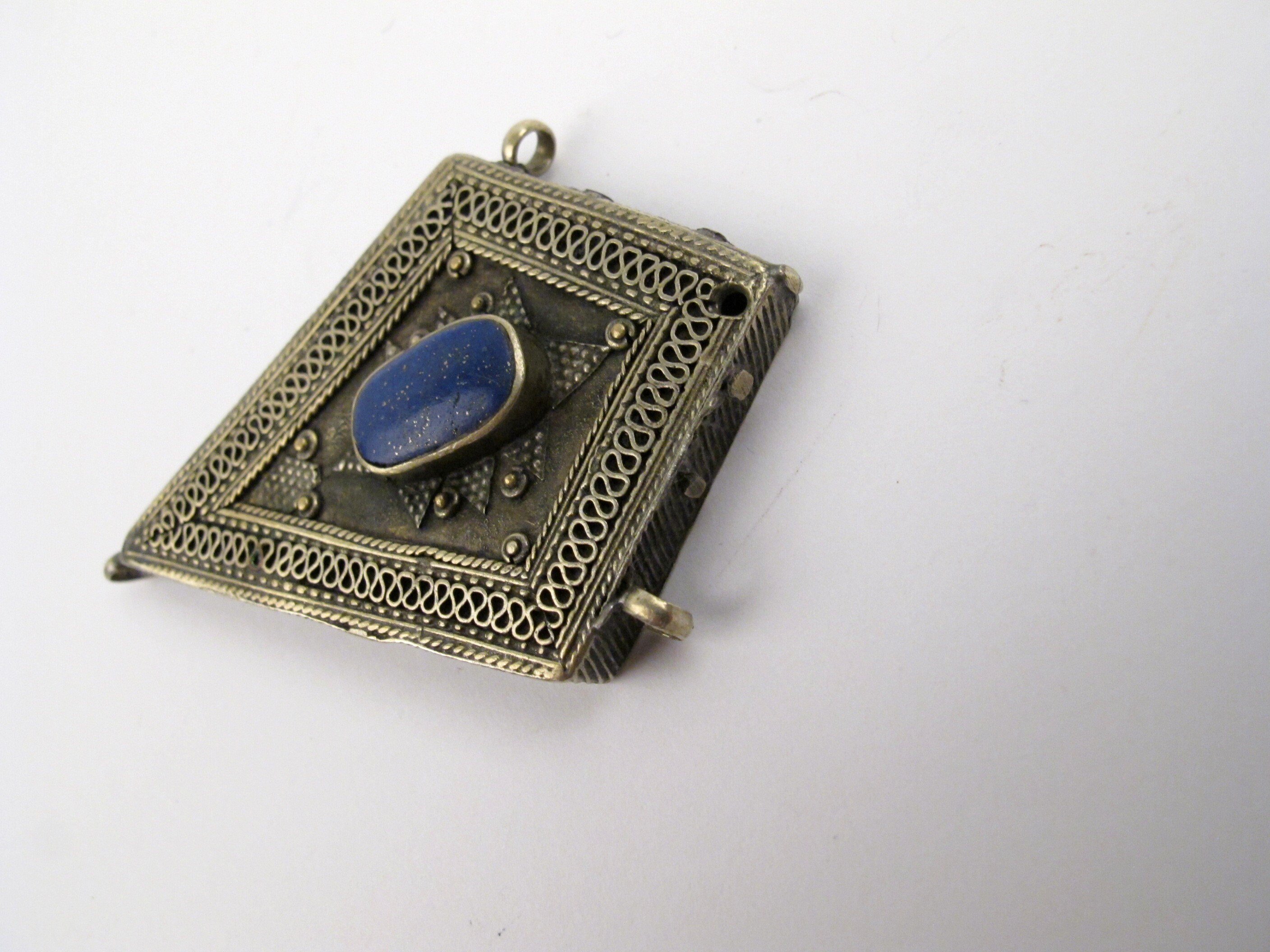 Lapis Lazuli Antique Vintage Pendant High Grade Real Old Semiprecious ...