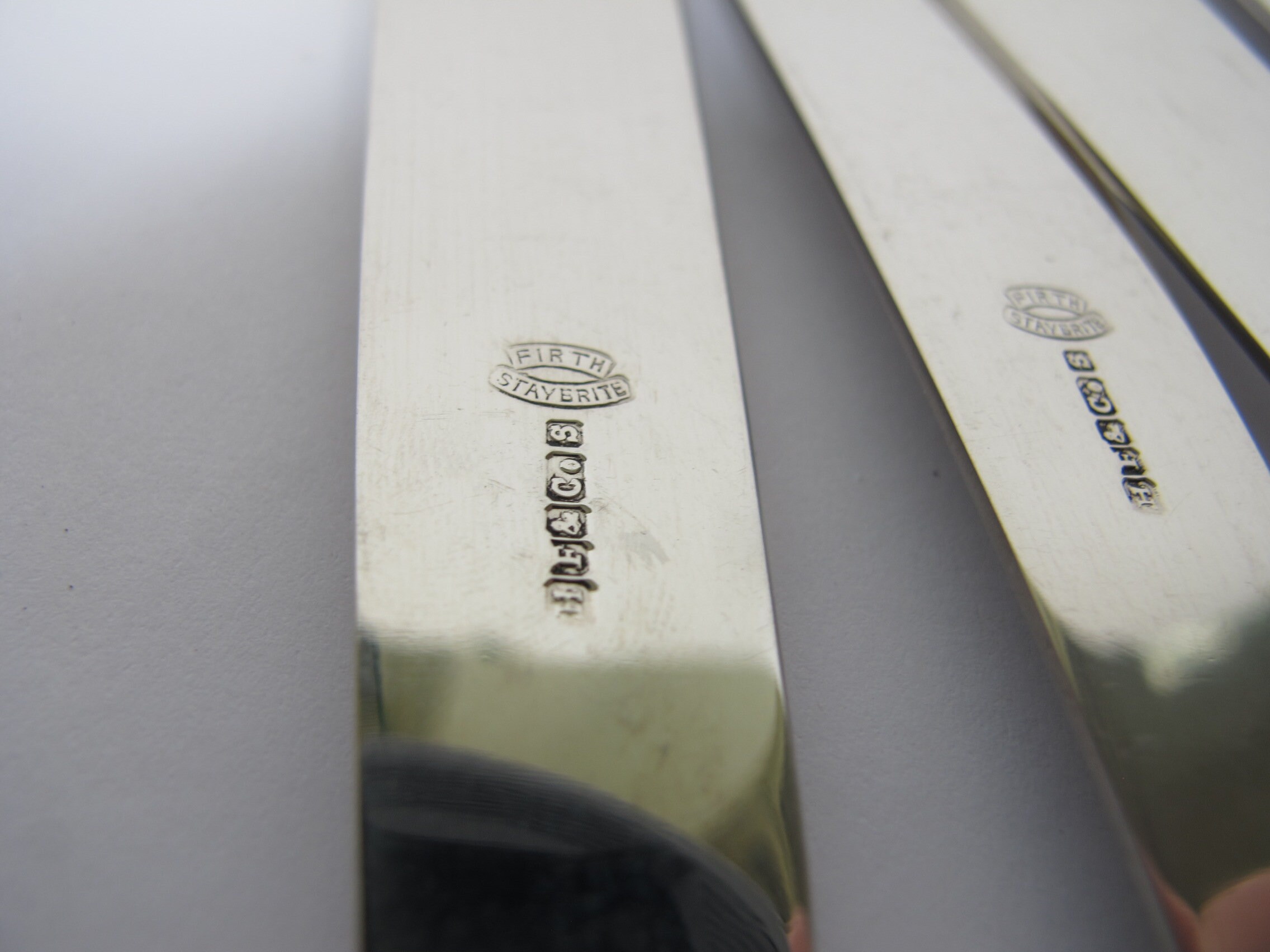 Firth Staybrite 1950s Vintage Set of 5 Pairs Knives and Forks Engraved ...