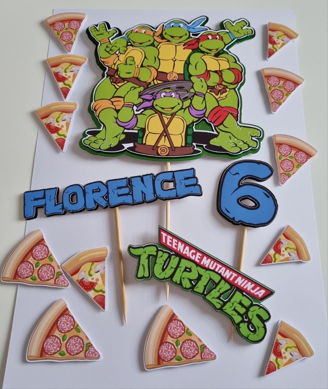 Teenage Mutant Ninja Turtles TMNT Inspired Cake Toppers Cake Charm ...
