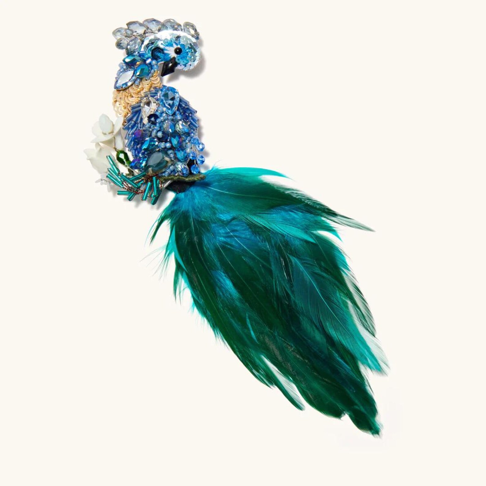Peacock Brooch With Removable Tail - Etsy