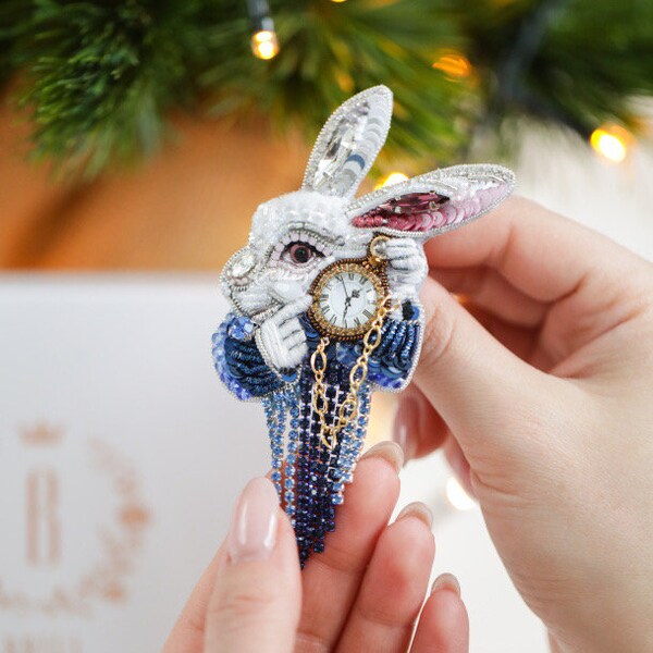 Rabbit Brooch - Etsy UK